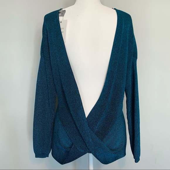 ASOS | Sweaters | Nwt Asos Metallic Blue Sweater | Poshmark